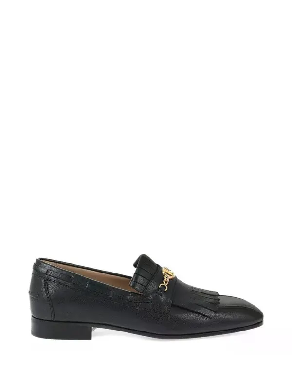 Valentino Garavani Vlogo Signature Fringed Loafers - Black