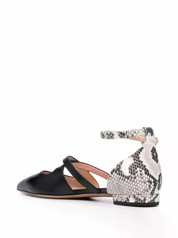 Bally Python Print Detail Pointed Pumps
