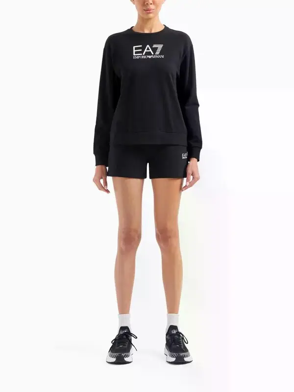 EA7 Logo Print Track Shorts