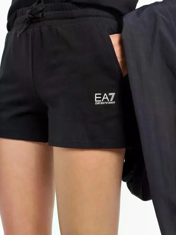 EA7 Logo Print Track Shorts
