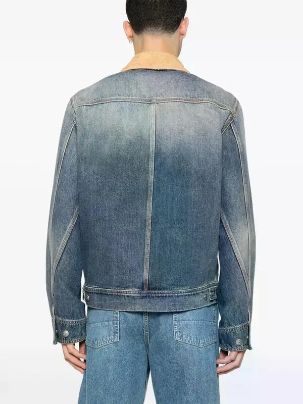 Alexander McQueen Denim Jacket With Contrasting Collar