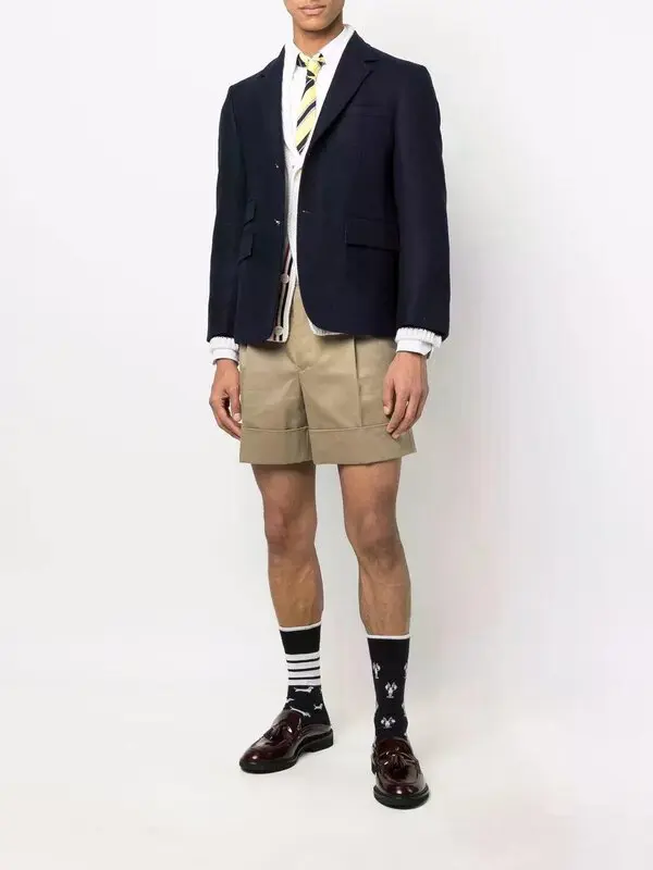 Thom Browne Rwb Stripe Cable Knit Cardigan
