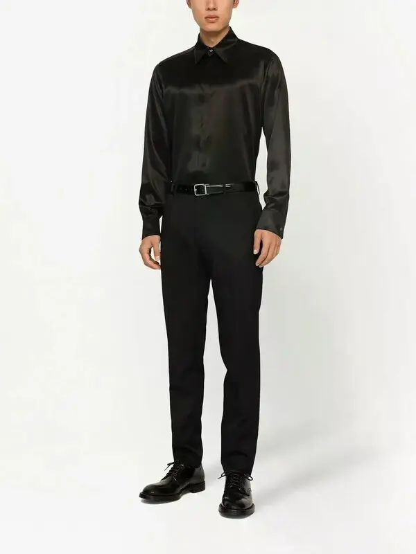 Dolce & Gabbana Martini-fit Button-down Satin Shirt