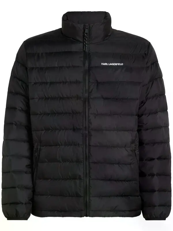 Karl Lagerfeld Quilted Zip-up Jacket - Black