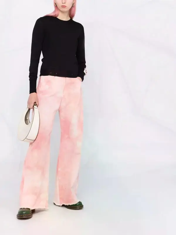 GOLDEN GOOSE Logo Patch Fine Knit Jumper