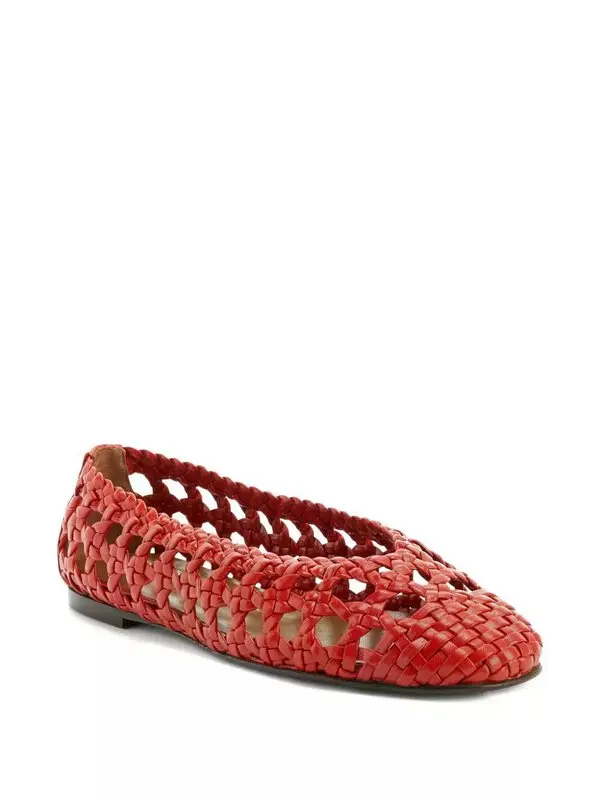 GIUSEPPE ZANOTTI Georgia Cage Ballet Flats - Red