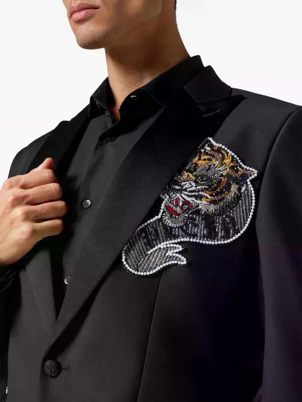 Philipp Plein Tattoo-appliqué Single-breasted Blazer