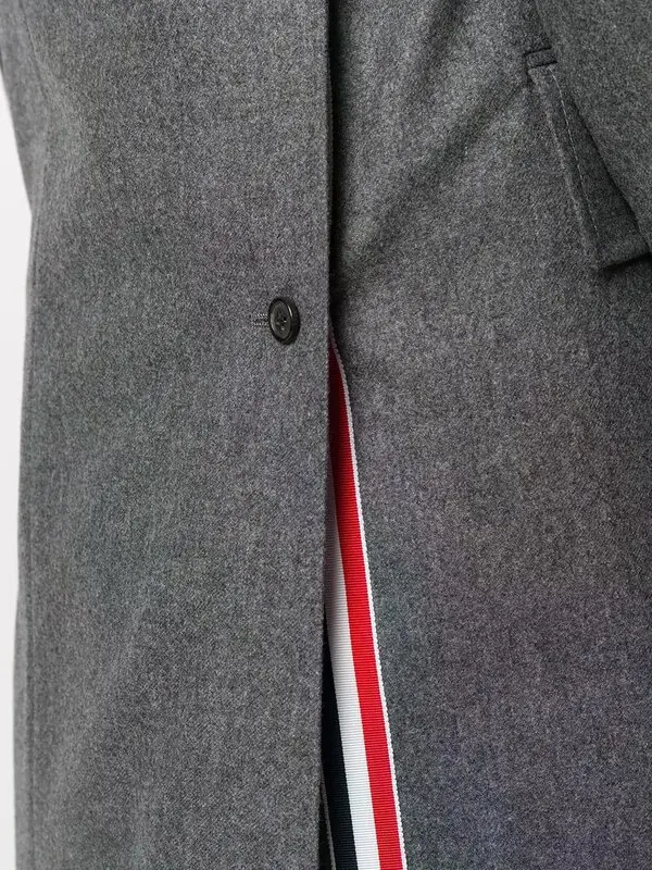 Thom Browne Flannel 4-bar Classic Chesterfield Overcoat