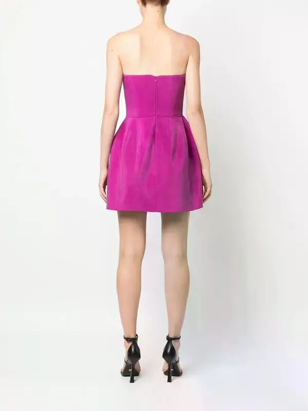 Philipp Plein Strapless Silk Mini Dress