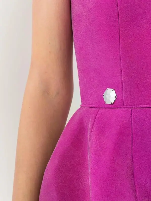 Philipp Plein Strapless Silk Mini Dress