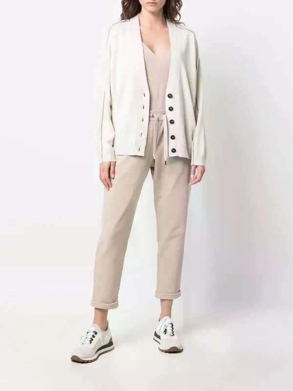 Brunello Cucinelli V-neck Tank Top With Monili Chain Detail