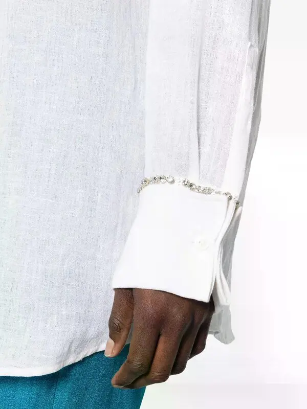 N°21 Gem-detailed Linen Blend Tunic