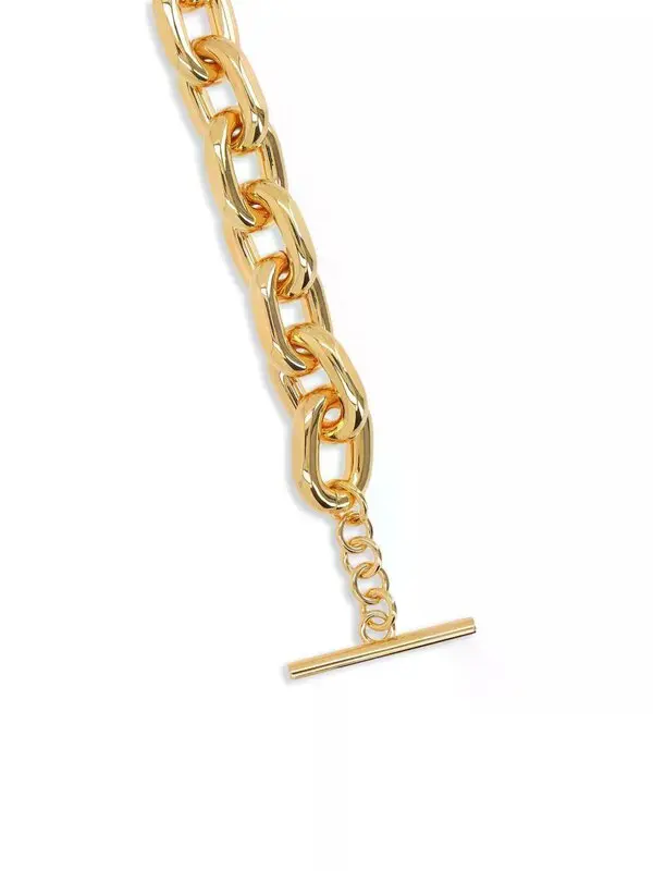 Rabanne Tone And Crystal Embellished Link Choker Necklace