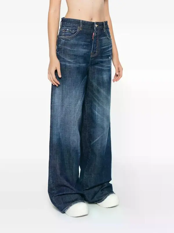 Dsquared2 Traveller Jeans Wide Leg Denim