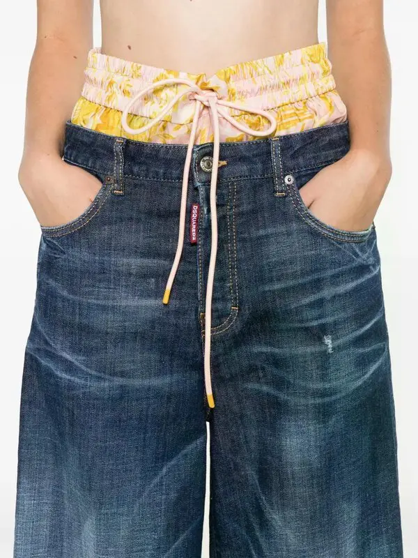 Dsquared2 Traveller Jeans Wide Leg Denim