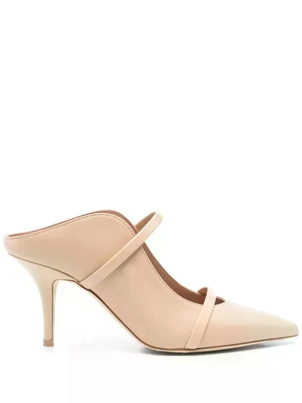MALONE SOULIERS 80mm Maureen Mules - Neutrals