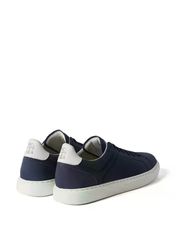 Brunello Cucinelli Calf Suede Lace-up Sneakers - Blue