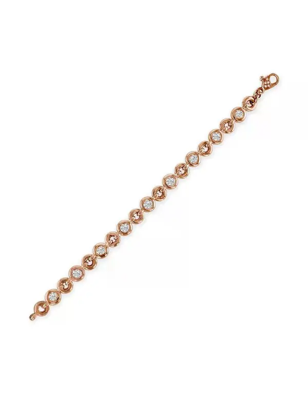PRAGNELL 18kt Rose Gold Rockchain Diamond Bracelet