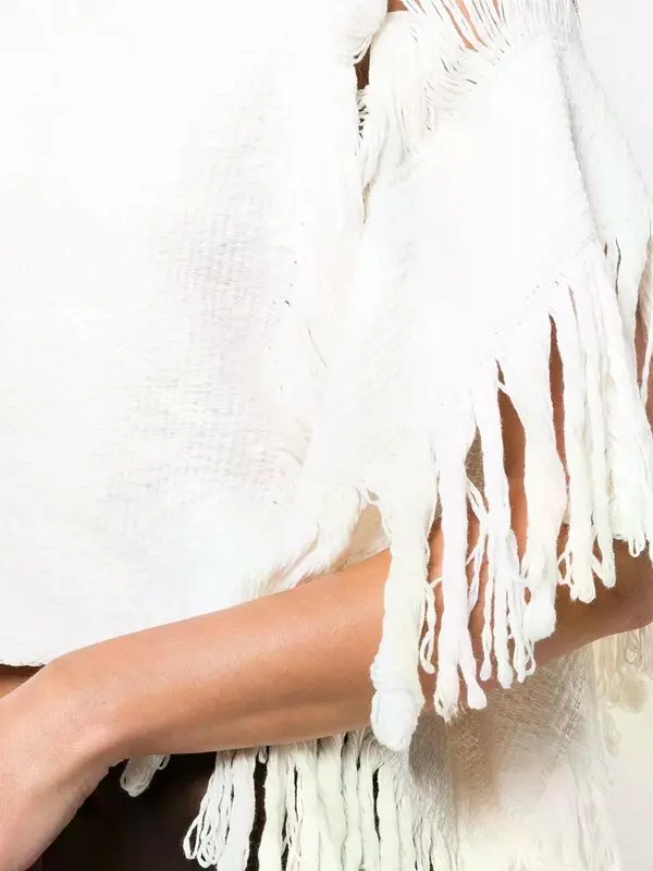 Voz Knitted Top With Fringe Detail