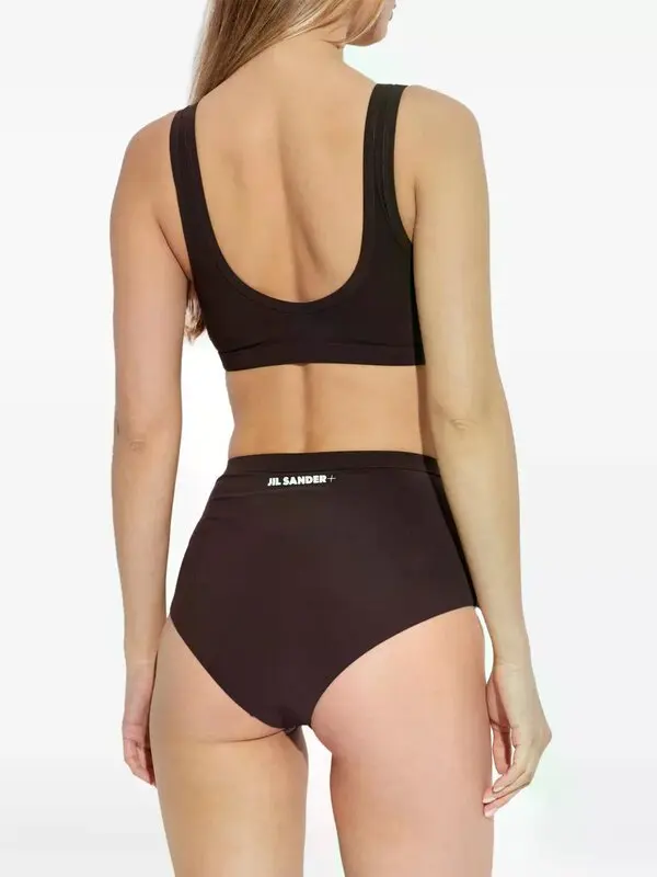 JIL SANDER Logo-print Bikini Top