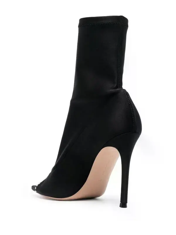 GIANVITO ROSSI Crystal Embellished Satin Boots