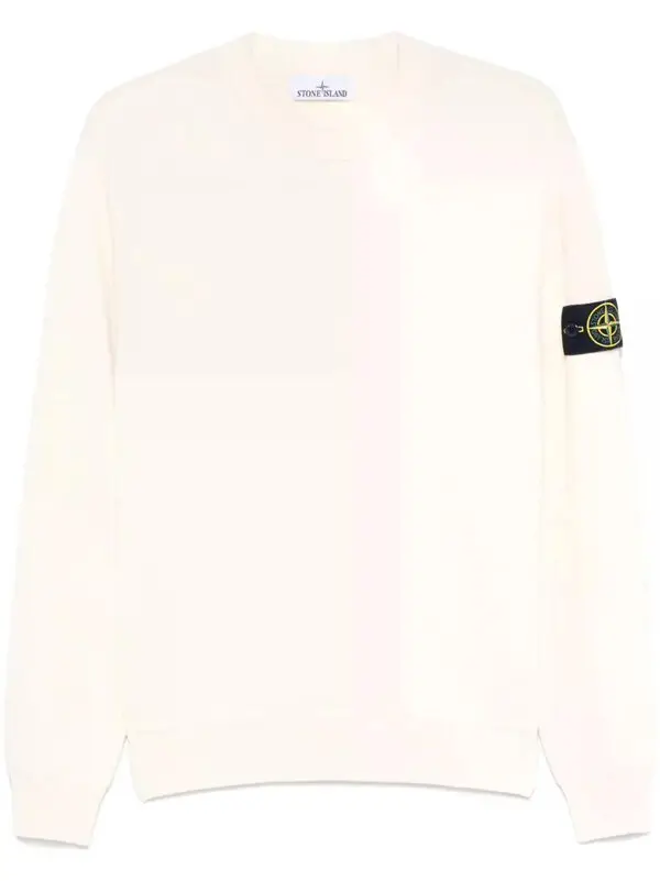 Stone Island Compass Badge Crew Neck Sweater - Neutrals