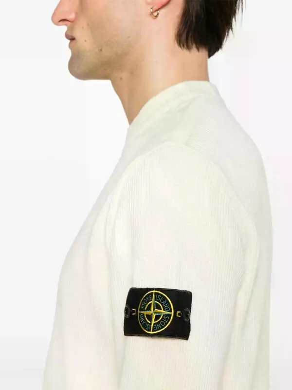Stone Island Compass Badge Crew Neck Sweater - Neutrals