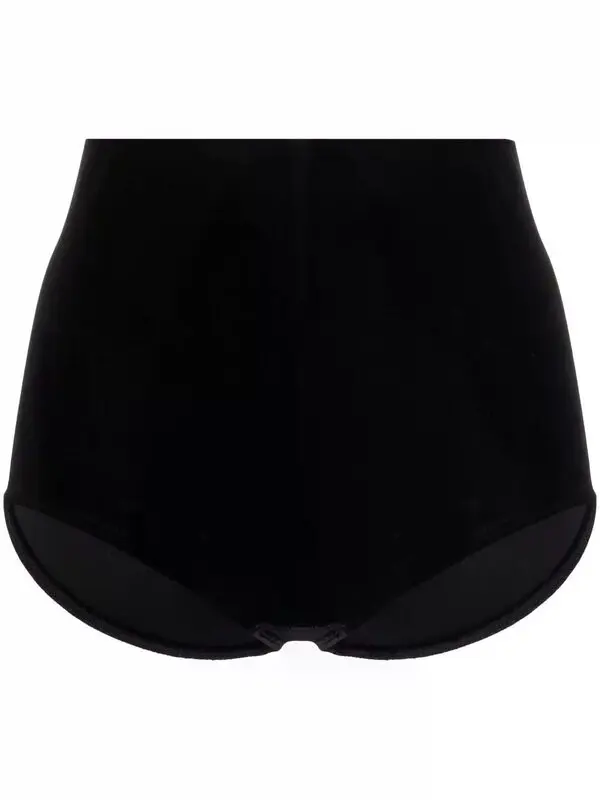 Alchemy Fashions X Lia Aram High-waisted Velvet Briefs - Black