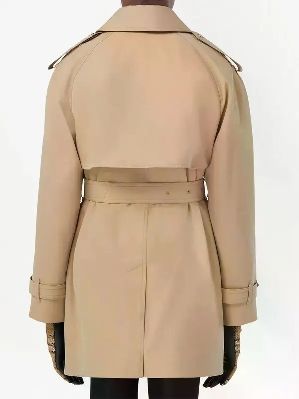 Burberry Bonded Cotton Gabardine Trench Coat - Brown
