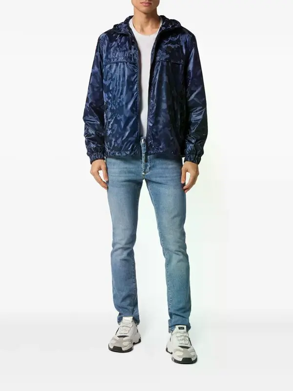 Philipp Plein Camouflage-print Hooded Windbreaker