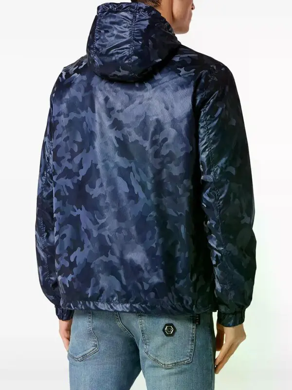 Philipp Plein Camouflage-print Hooded Windbreaker