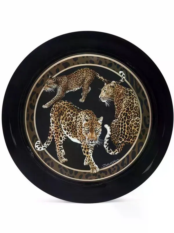 Dolce & Gabbana Leopard-print Tray - Black