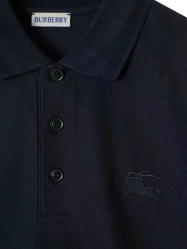 Burberry Slim Fit Knight Motif Polo Shirt - Blue