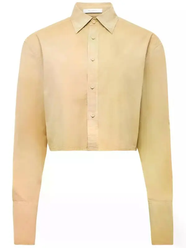 JW Anderson Cropped Shirt With Box Pleat Detail - Neutrals
