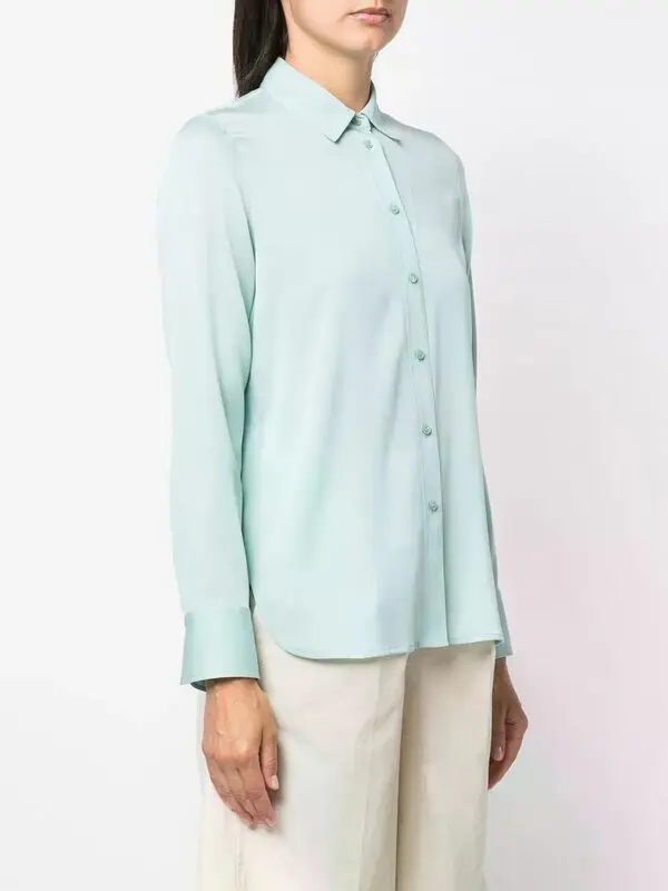 Vince Stretch-silk Classic Collar Shirt
