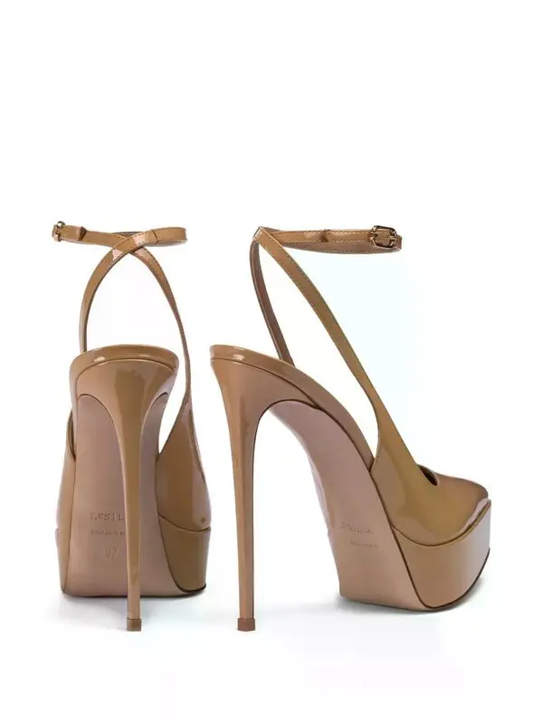 LE SILLA Uma Platform Slingback Pumps - Neutrals