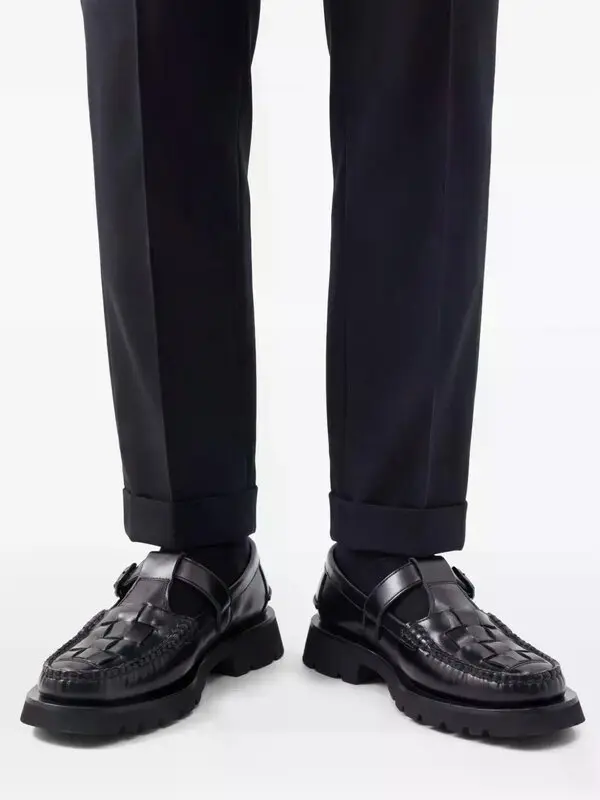 Hereu Soller Sport Leather Loafers - Black