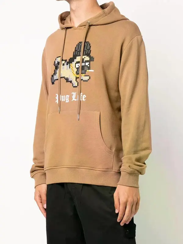 MOSTLY HEARD RARELY SEEN 8-BIT Pug Life Hoodie - Brown