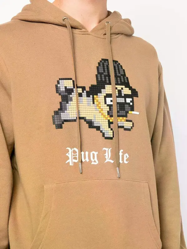 MOSTLY HEARD RARELY SEEN 8-BIT Pug Life Hoodie - Brown