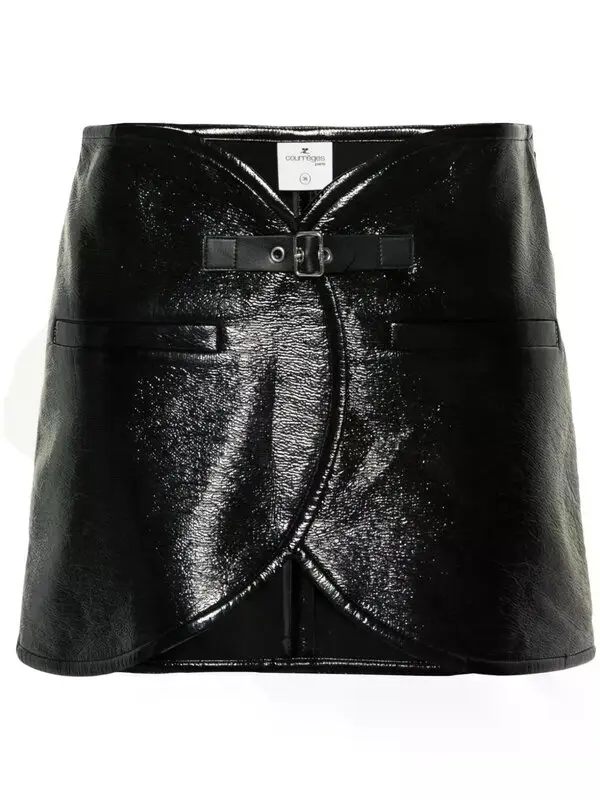 COURREGES Vinyl Mini Skirt - Black