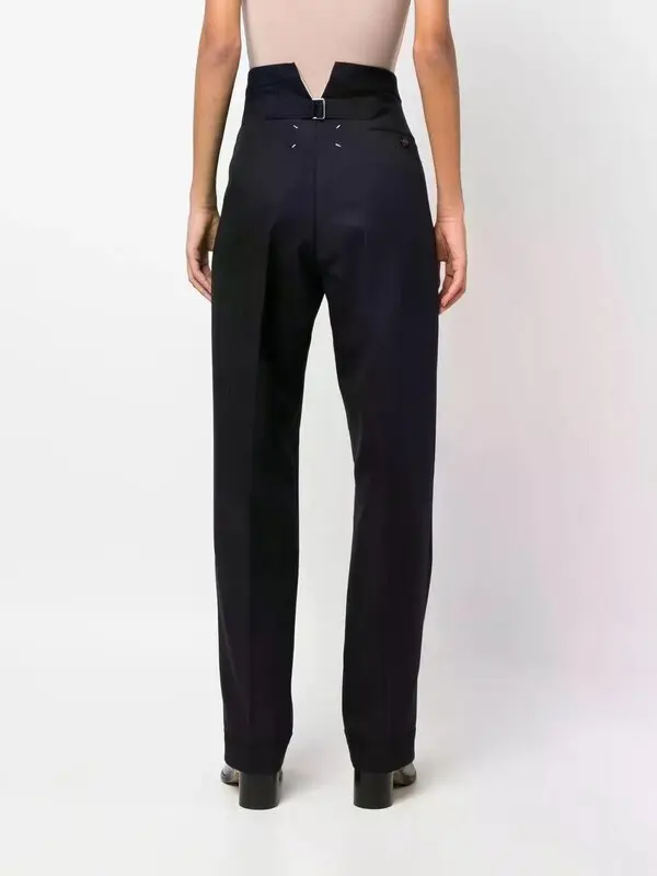 MAISON MARGIELA Tailored Wool Trousers With Signature Stitching