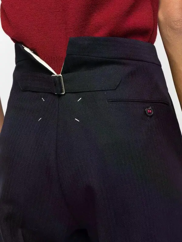 MAISON MARGIELA Tailored Wool Trousers With Signature Stitching