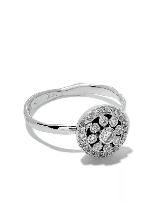 WOUTERS & HENDRIX 18kt White Gold Diamond Rosetta Ring - Silver