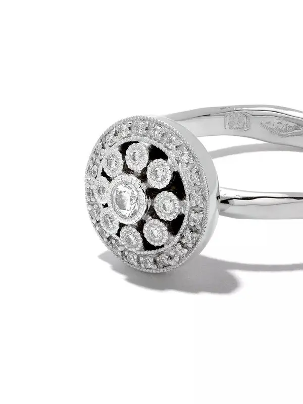 WOUTERS & HENDRIX 18kt White Gold Diamond Rosetta Ring