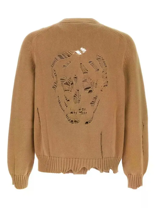 Alexander McQueen Distressed Skull Cardigan