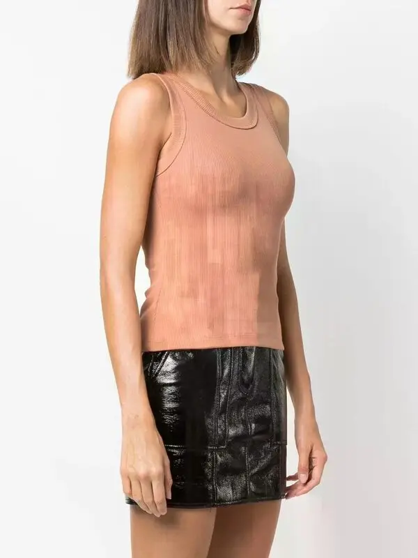 STYLAND Fine-ribbed Organic Cotton Vest Top - Neutrals