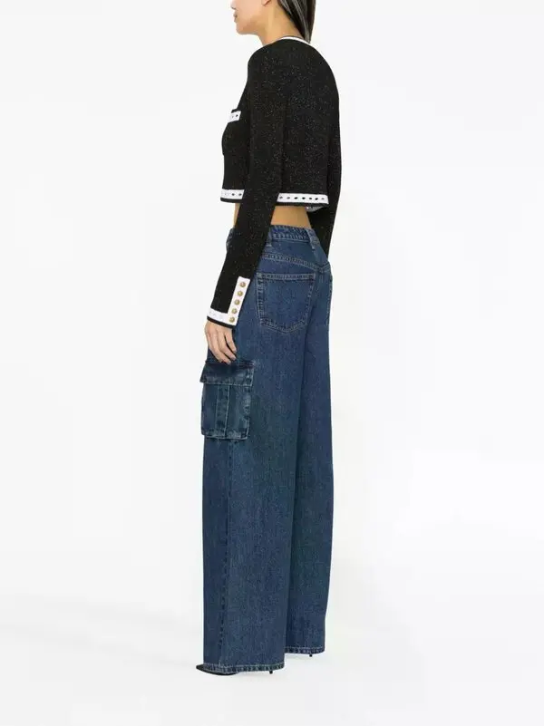 Balmain Long-sleeve Cropped Cardigan