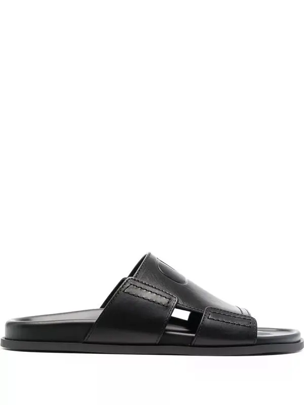 Valentino Garavani Vlogo Signature Leather Slide Sandals