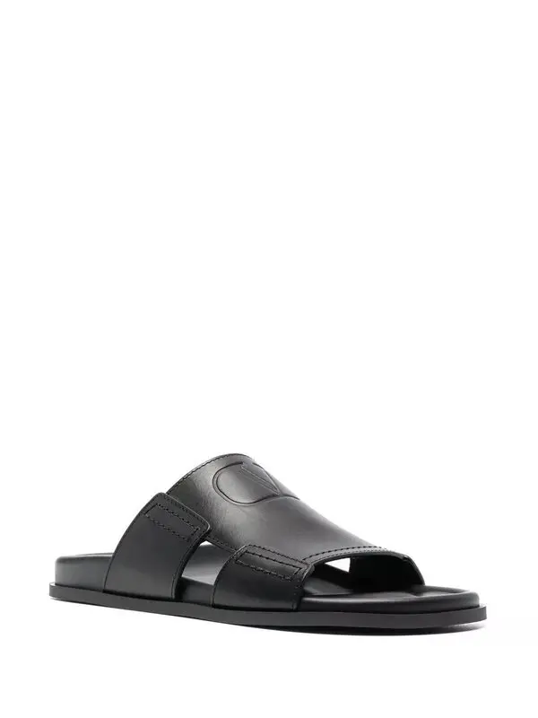 Valentino Garavani Vlogo Signature Leather Slide Sandals