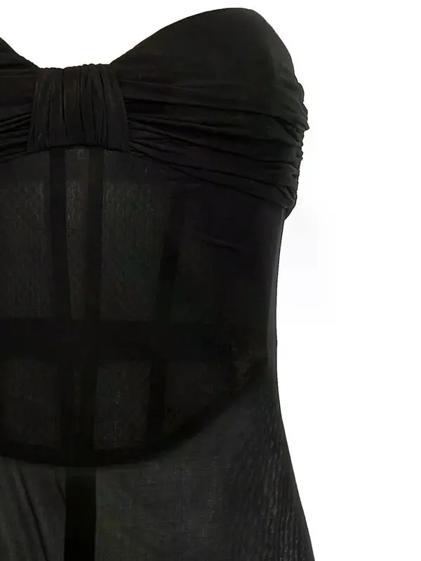 Magda Butrym Rear Zip Strapless Midi Dress